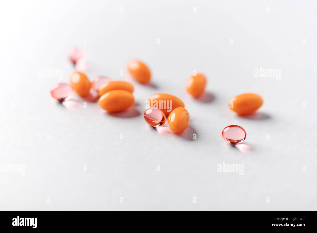 Vitamin E and Coenzyme Q10 capsules. Antioxidants. Concept for a ...