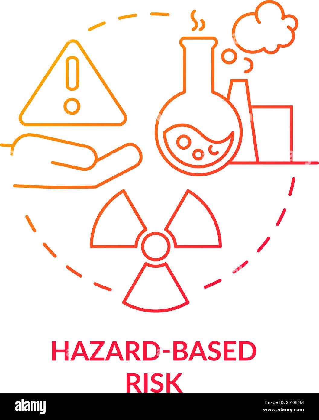 Hazard-based risk red gradient concept icon Stock Vector Image & Art ...