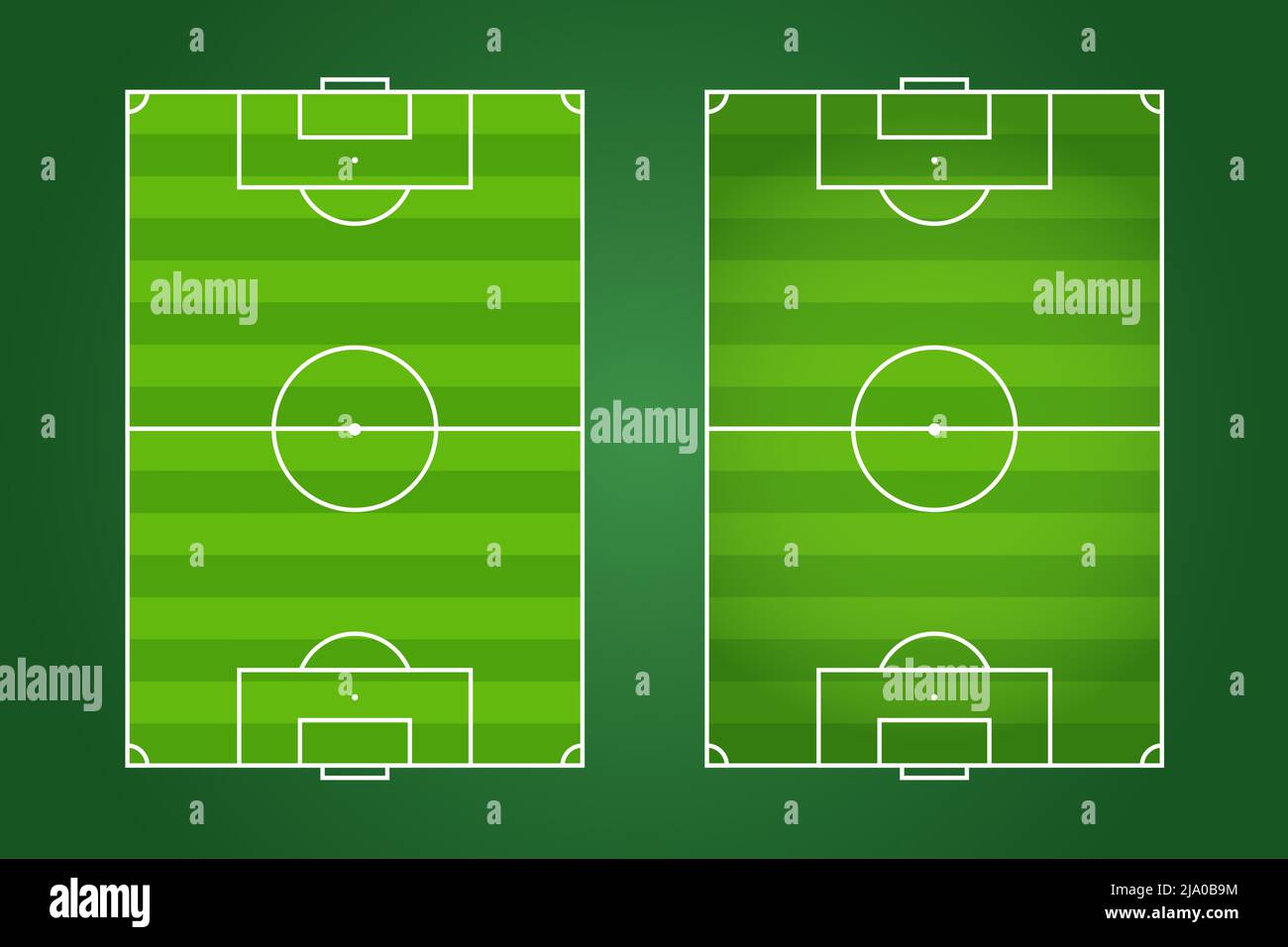Football field flat design, Soccer field graphic illustration, Vector ...