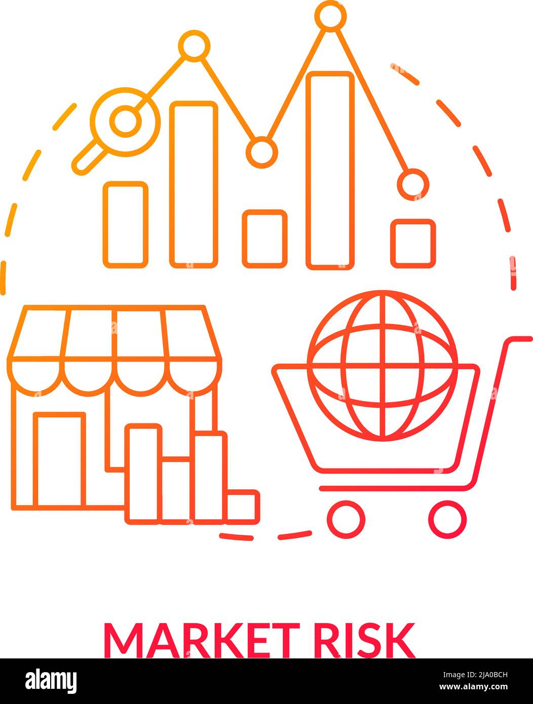 Market risk red gradient concept icon Stock Vector Image & Art - Alamy