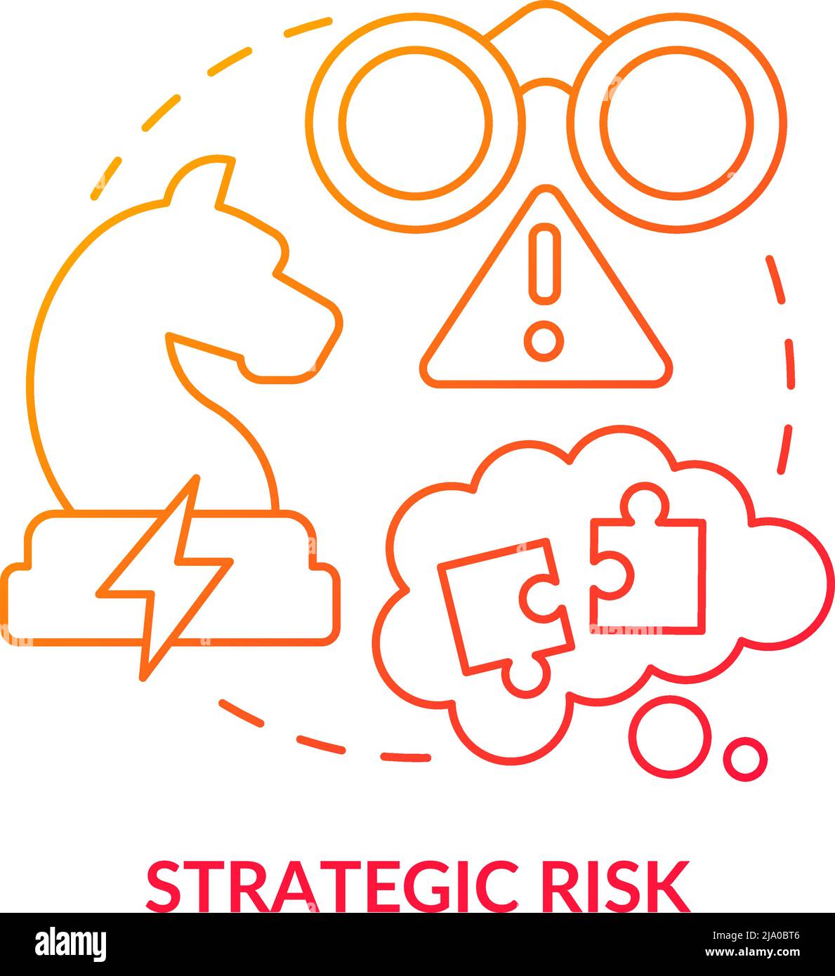 Strategic risk red gradient concept icon Stock Vector Image & Art - Alamy