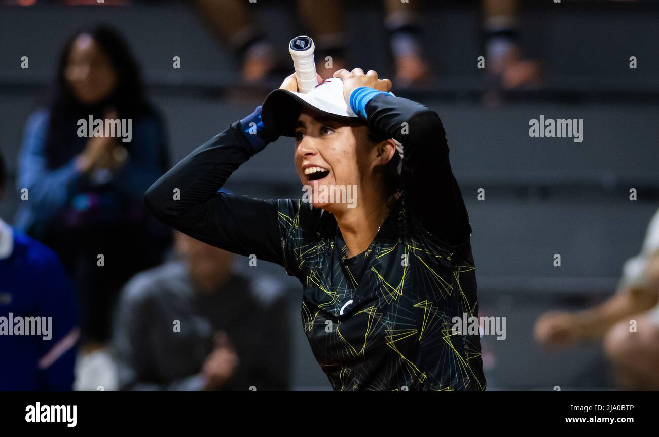 Fernanda Contreras Gomez of Mexico in action against Panna Udvardy of ...