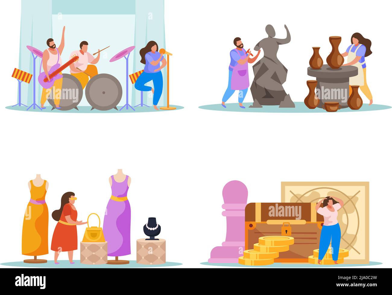 Woman collector hobby Stock Vector Images - Alamy