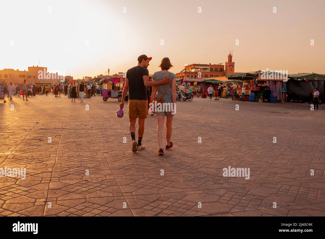 Daily life scene in the traditional Medina and zoco streets of ...