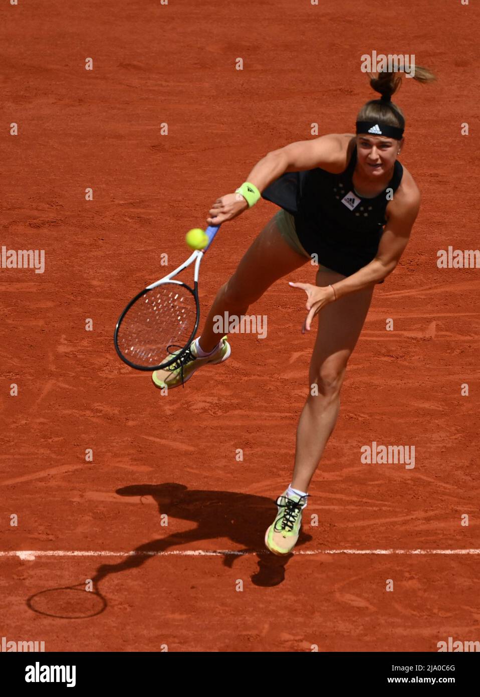 Karolina Muchova during French Open Tennis Roland Garros 2022 on May 23 ...