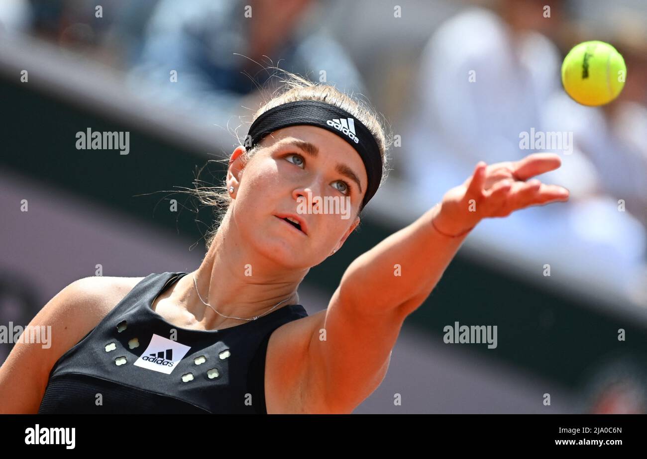 Karolina Muchova during French Open Tennis Roland Garros 2022 on May 23 ...