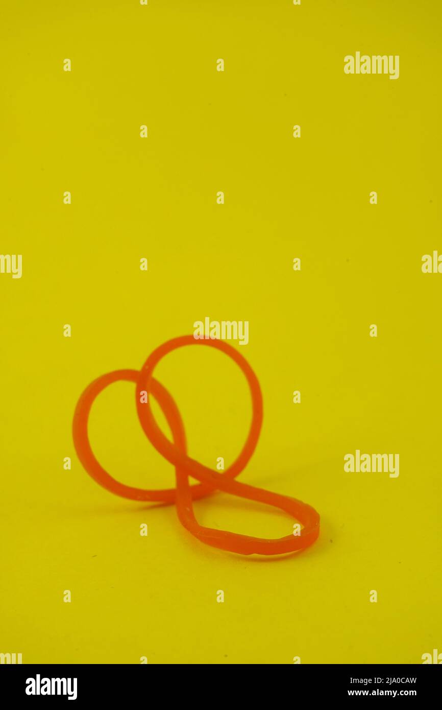 Rubber band or plastic band isolated on white background Stock Photo ...