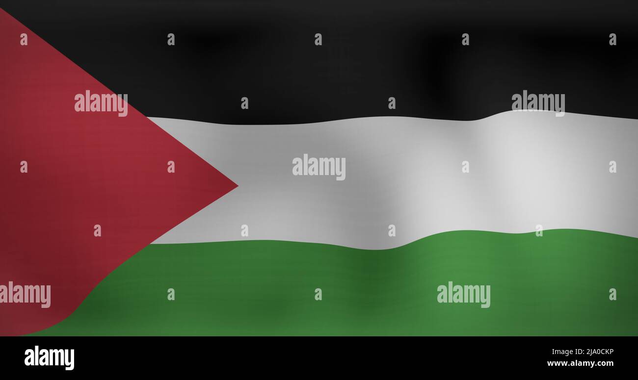 Image of waving flag of palestine Stock Photo - Alamy