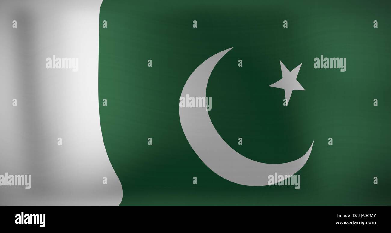 Image of waving flag of pakistan Stock Photo - Alamy