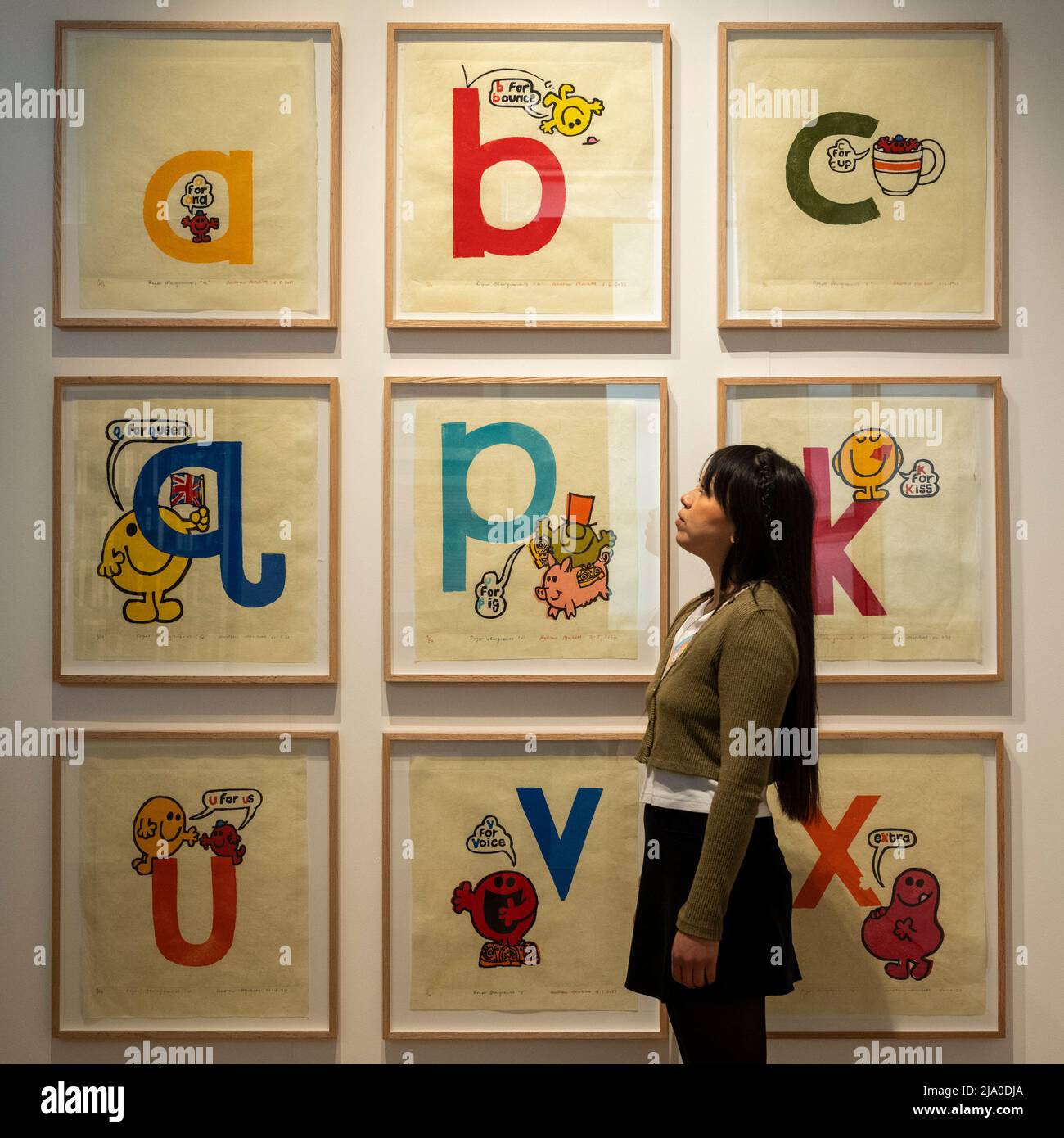 London, UK. 26 May 2022. A staff member views a series of 4-colour ...