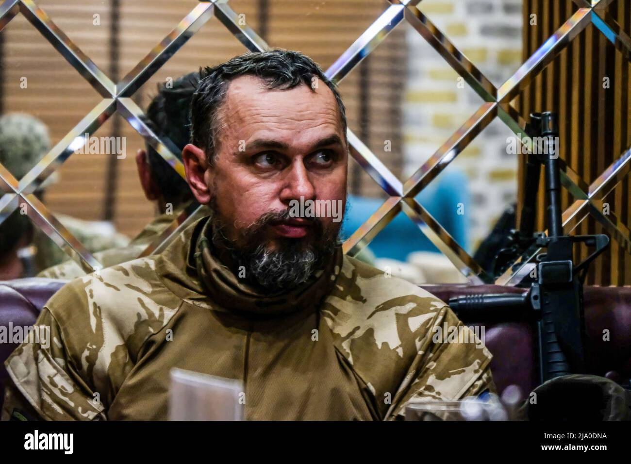 Film director Oleg Sentsov, commander of a brigade of special forces ...