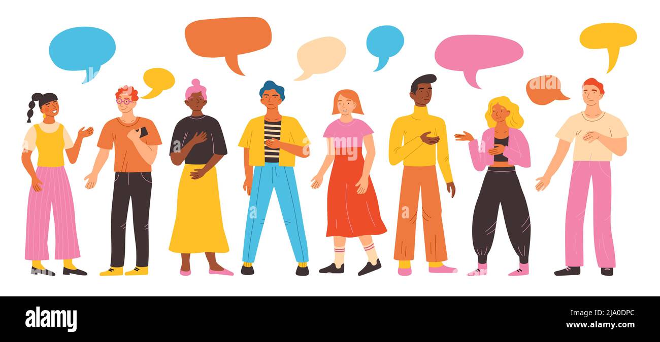 Conversations cartoon Cut Out Stock Images & Pictures - Alamy