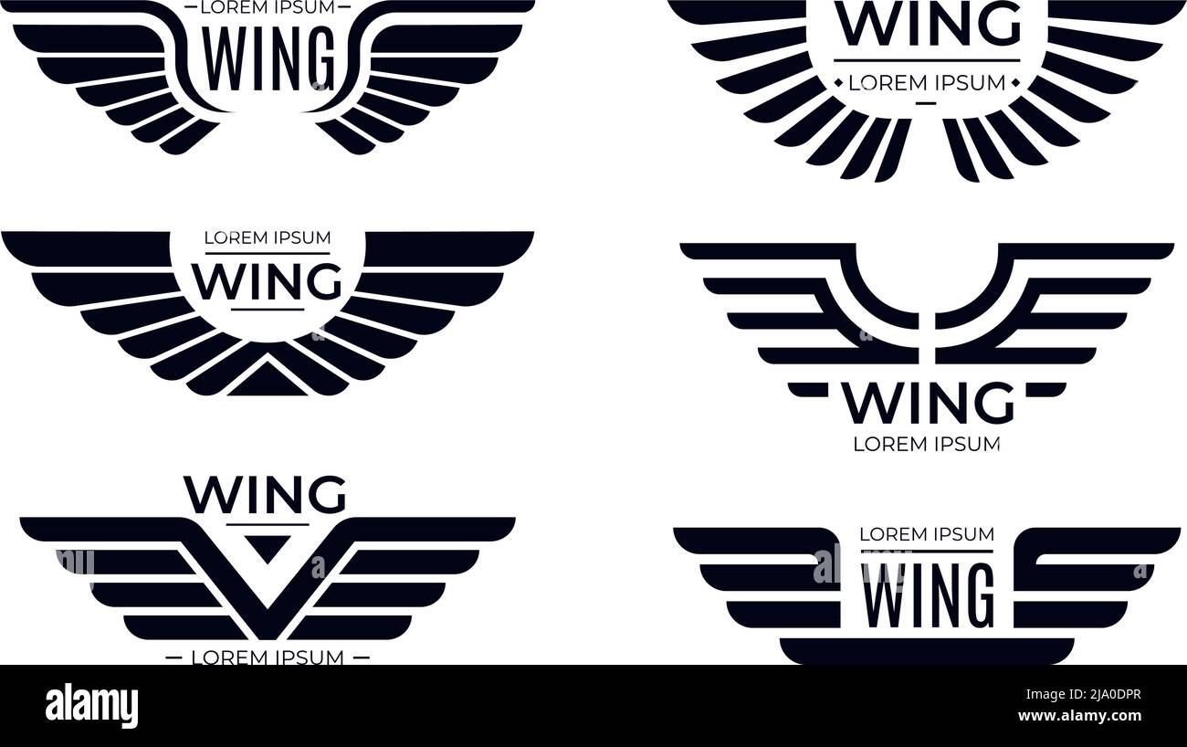 Wings badges collection, army labels for military force Stock Vector ...