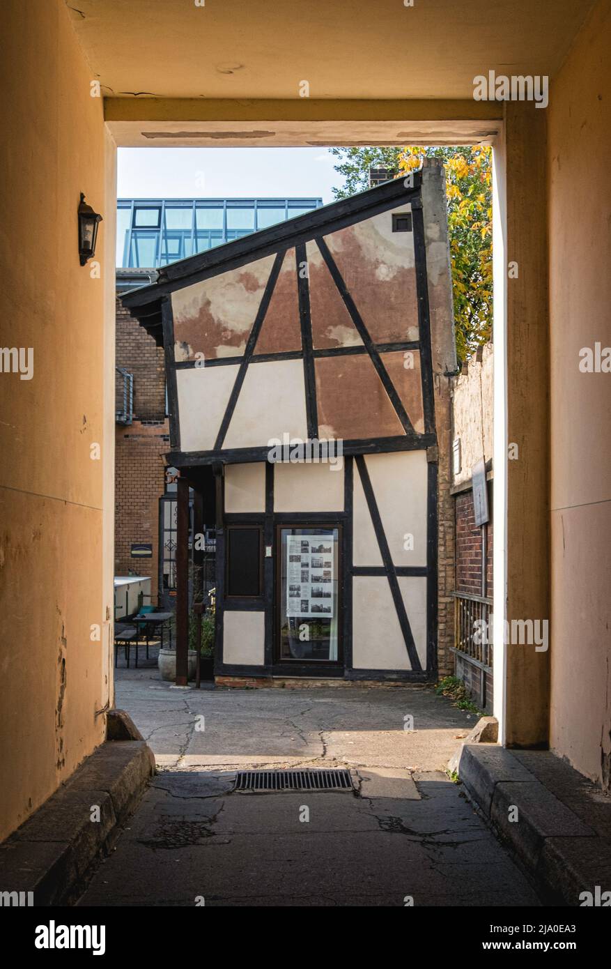 Business with tudor style exterior in Inner courtyard in Prenzlauer ...