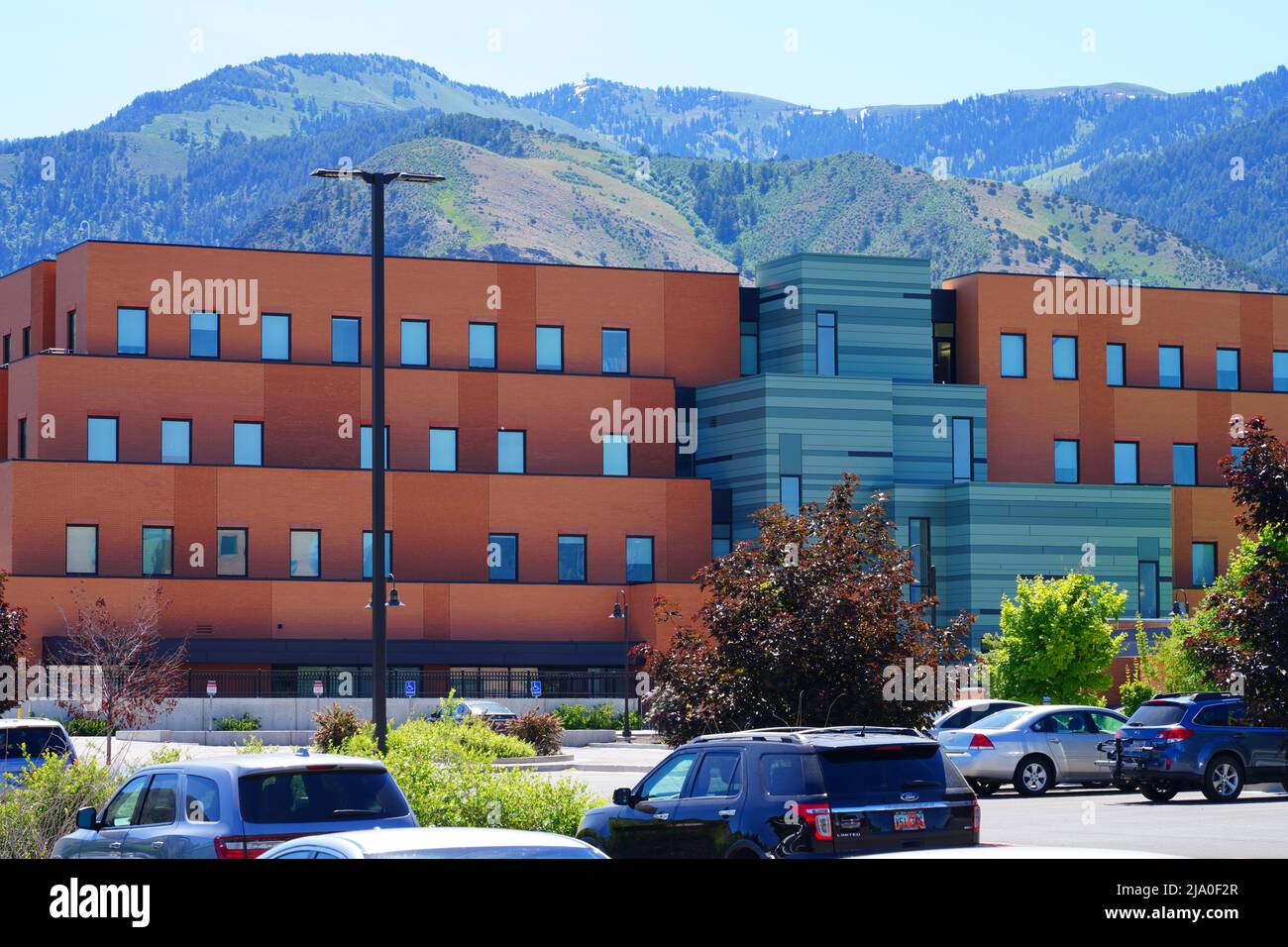 LOGAN, UT –11 JUN 2021- View of the college campus of Utah State ...
