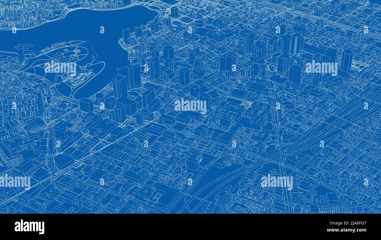 Cityscape Sketch. Vector rendering of 3d Stock Vector Image & Art - Alamy