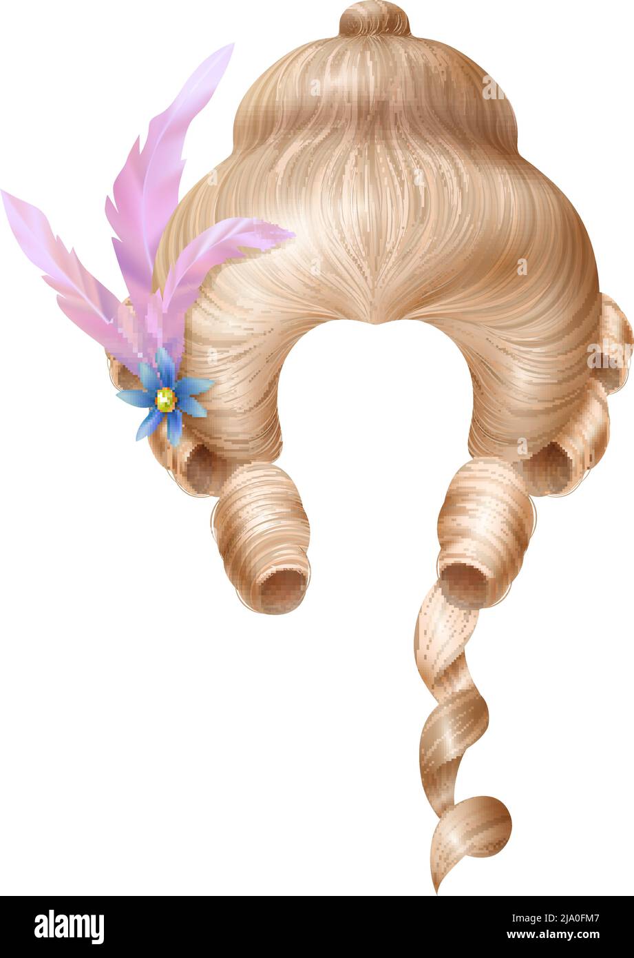 Rococo hair Stock Vector Images - Alamy