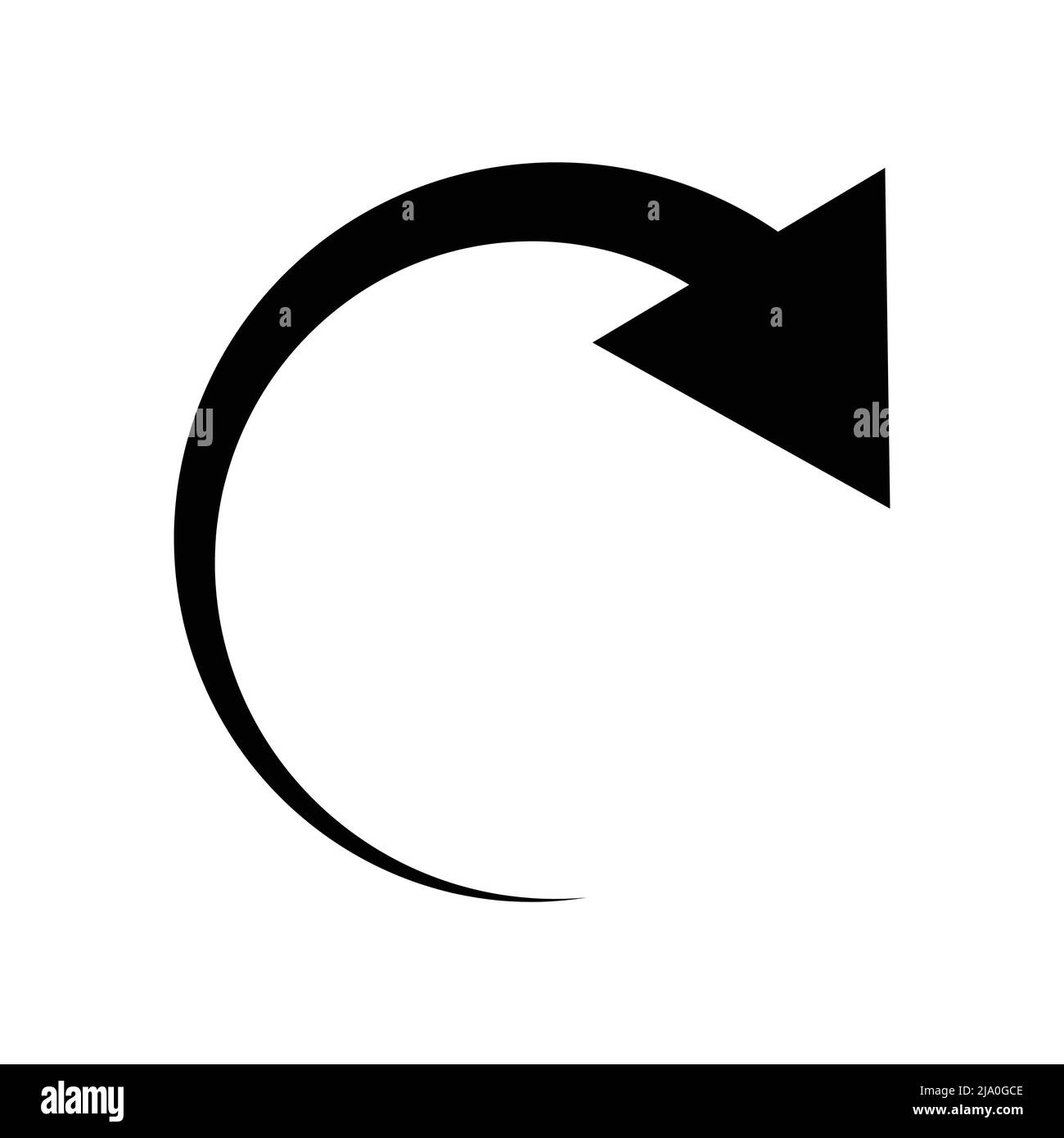 Icon on a curved arrow. Simple vector icon. Editable vector Stock ...