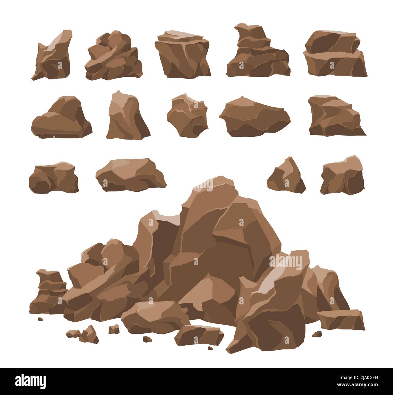 Rocks and mountains stones decorative garden elements nature scenery ...