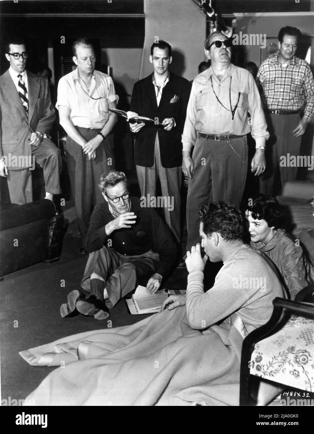 Director WILLIAM A.WELLMAN directing JAMES WHITMORE and NANCY DAVIS ...