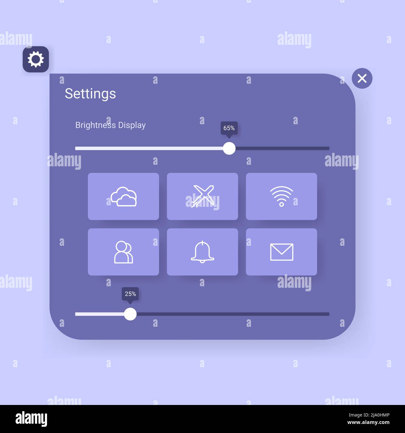 setting control center user interface Stock Vector Image & Art - Alamy