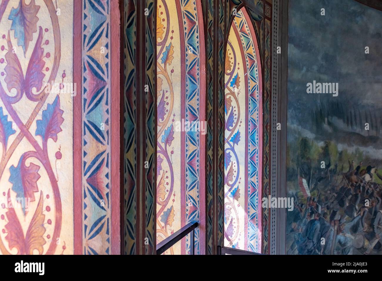 Painted Tower of San Martino della Battaglia in Italy Stock Photo - Alamy