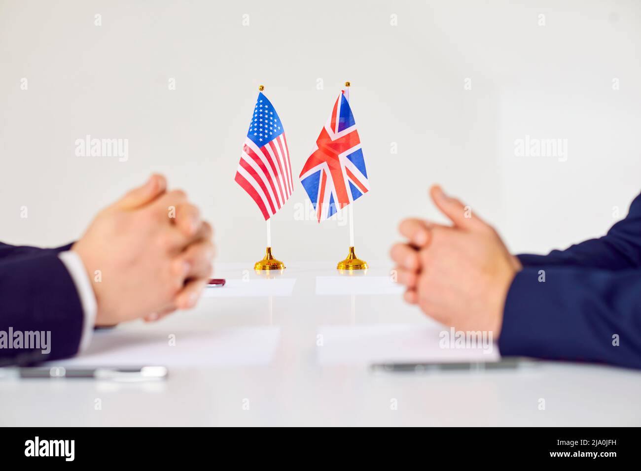 British and american flag together hi-res stock photography and images ...