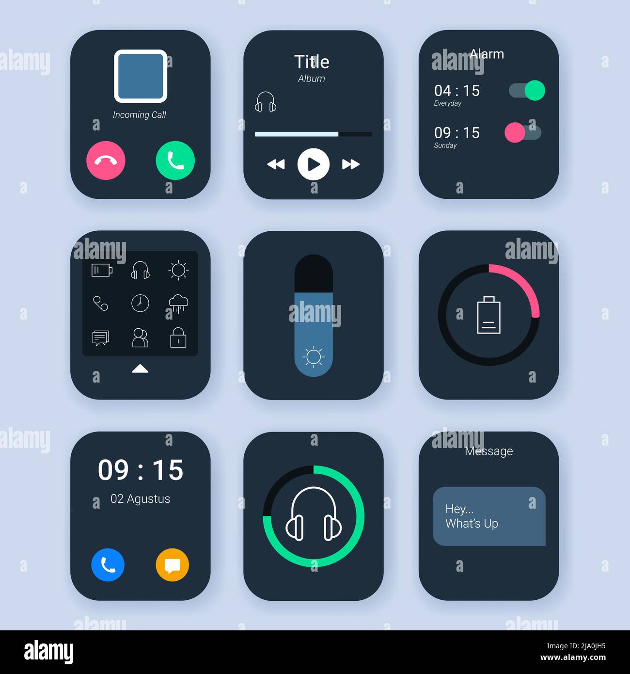 user interface smart watch framework Stock Vector Image & Art - Alamy