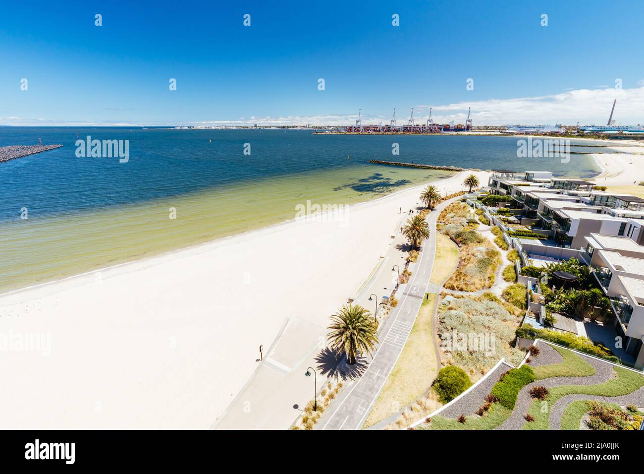 View over Port Phillip Bay in Melbourne Australia Stock Photo - Alamy