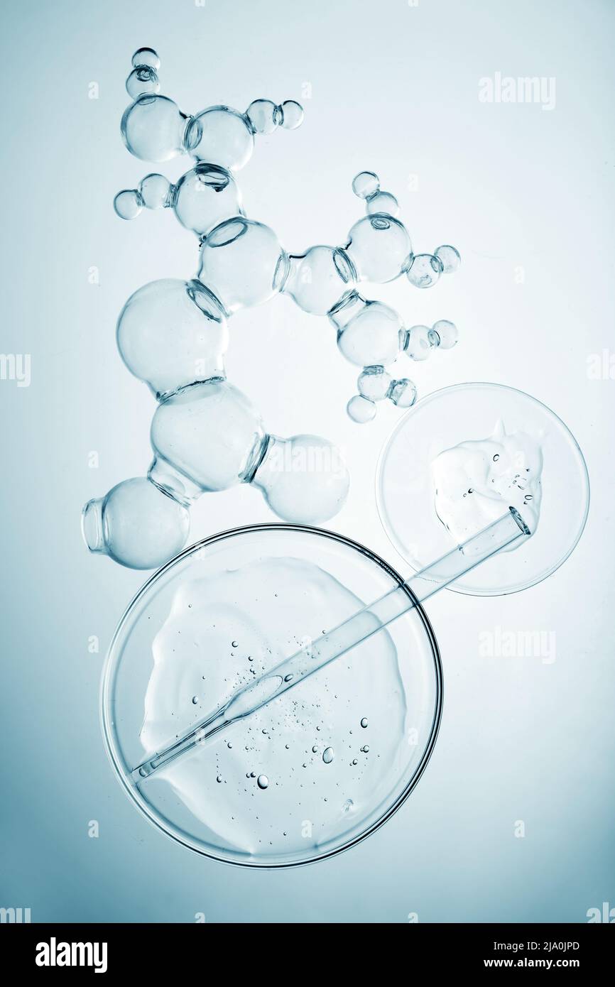 Abstract cosmetic laboratory. Chemical laboratory research. Cosmetic ...