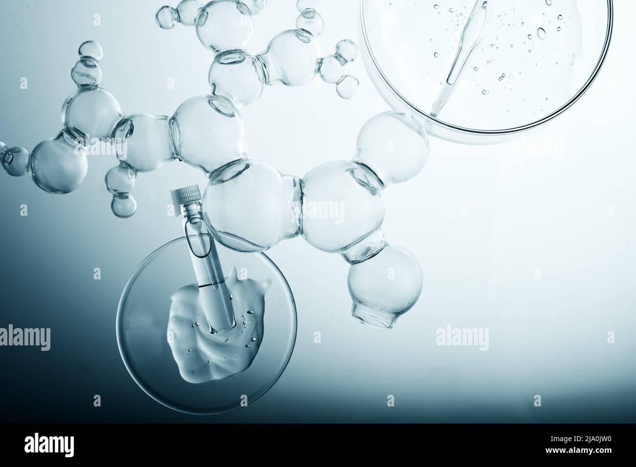 Abstract cosmetic laboratory. Chemical laboratory research. Cosmetic ...