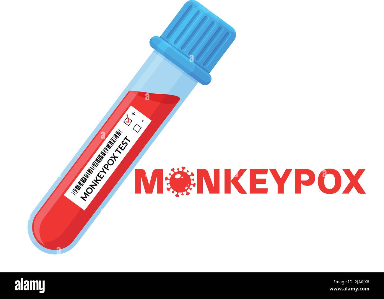 Monkeypox Blood test tube positive Stock Vector Image & Art - Alamy