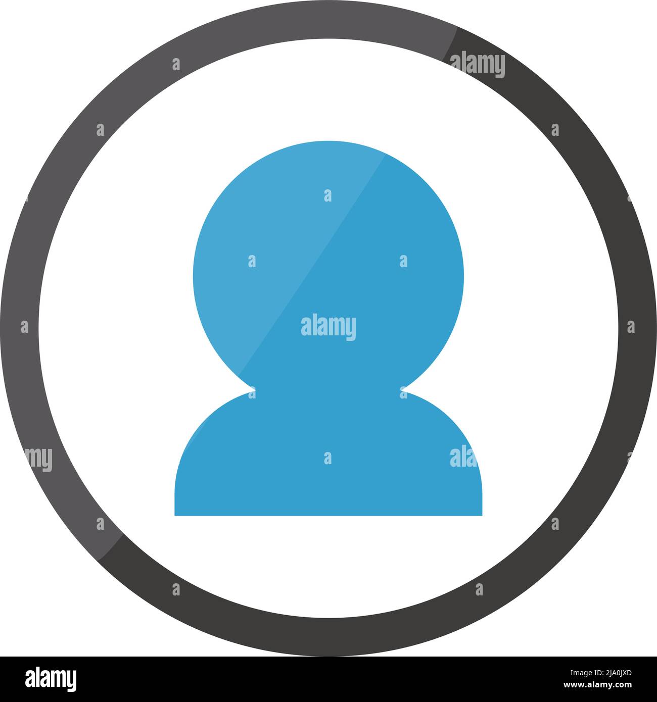 Simple Round User Icon. Flat vector. Editable vector Stock Vector Image ...