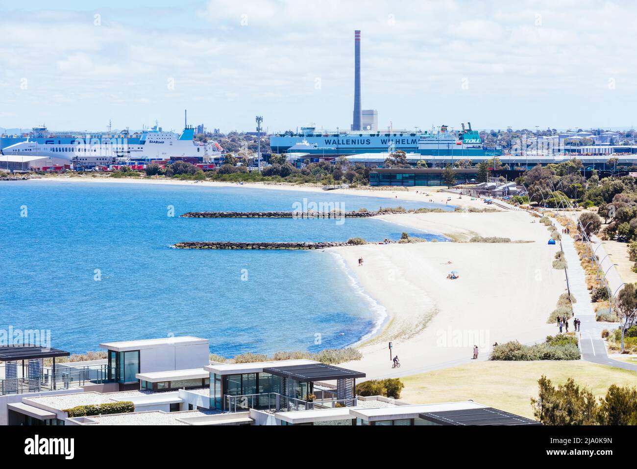 View over Port Phillip Bay in Melbourne Australia Stock Photo - Alamy