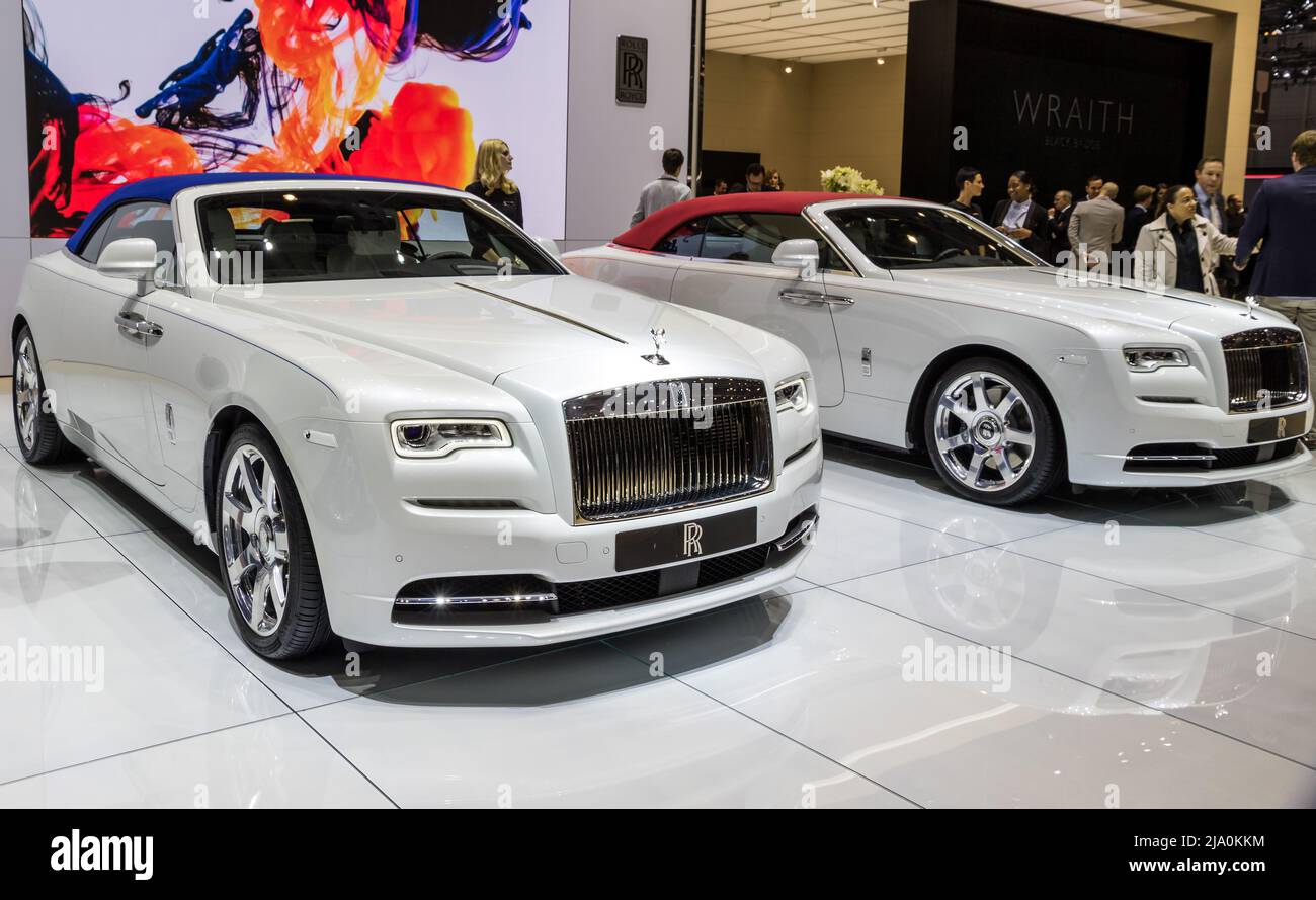 Rolls Royce Dawn car presented at the 87th Geneva International Motor ...