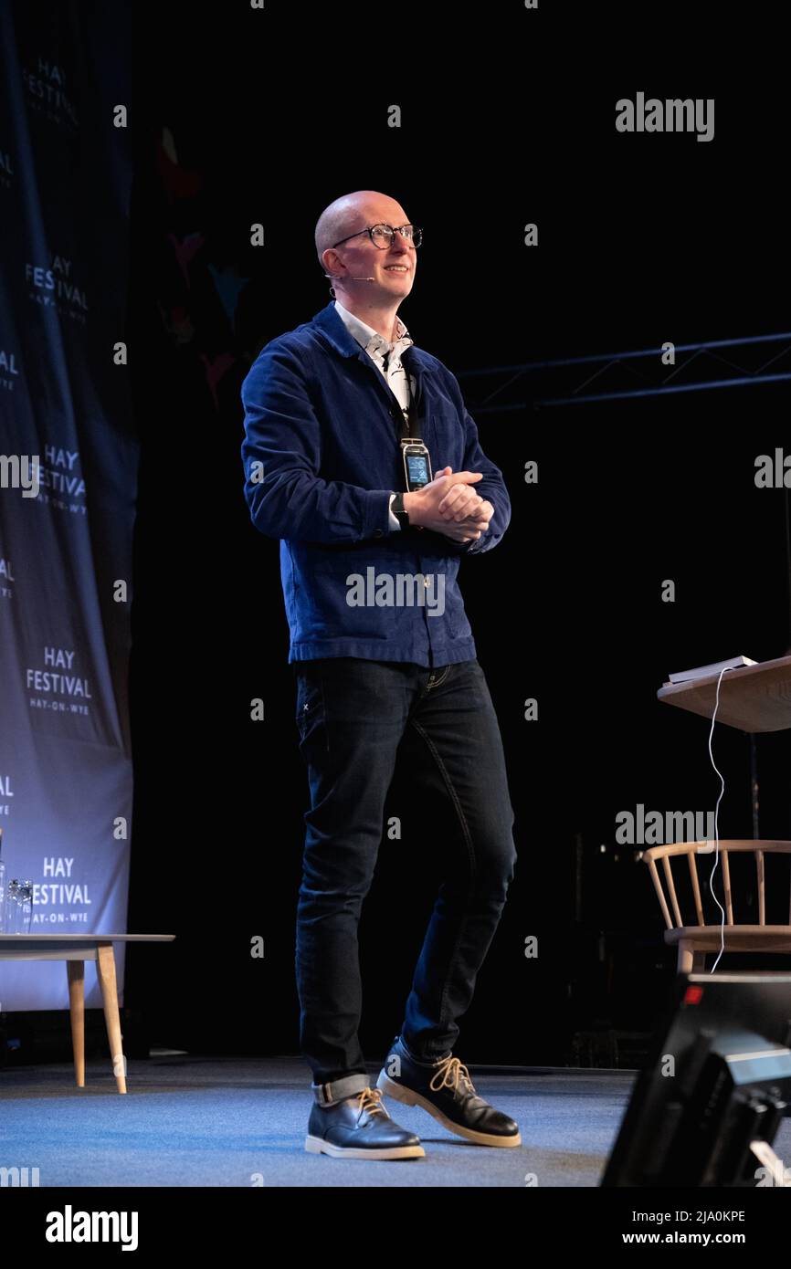 Hay-on-Wye, Wales, UK. 26th May, 2022. Piers Torday at Hay Festival ...