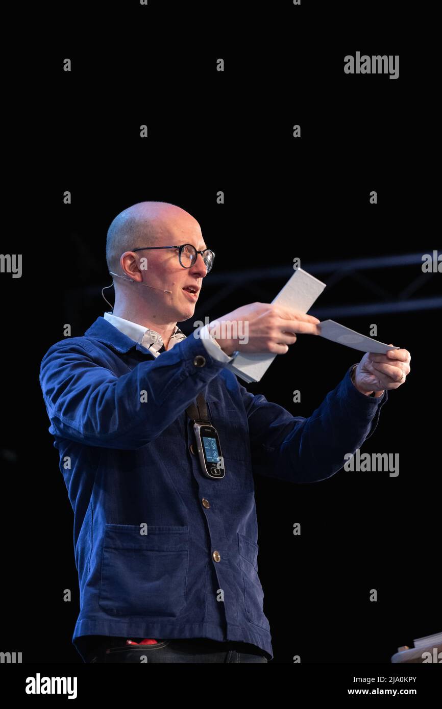 Hay-on-Wye, Wales, UK. 26th May, 2022. Piers Torday at Hay Festival ...