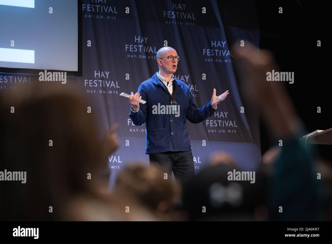 Hay-on-Wye, Wales, UK. 26th May, 2022. Piers Torday at Hay Festival ...