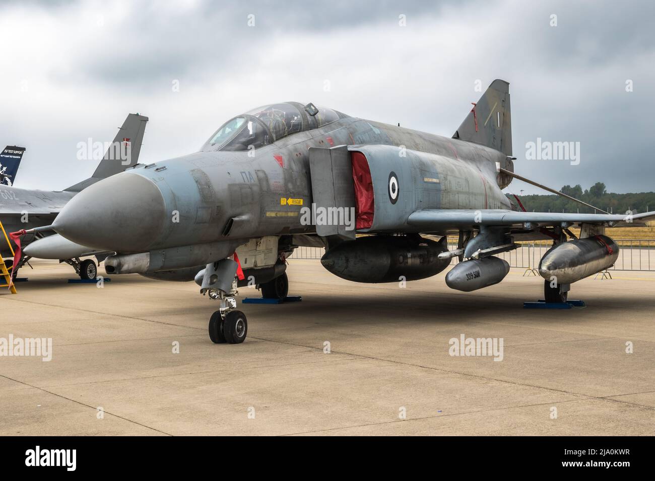 Hellenic (Greek) Air Force F-4E Phantom II fighter jet on display at ...