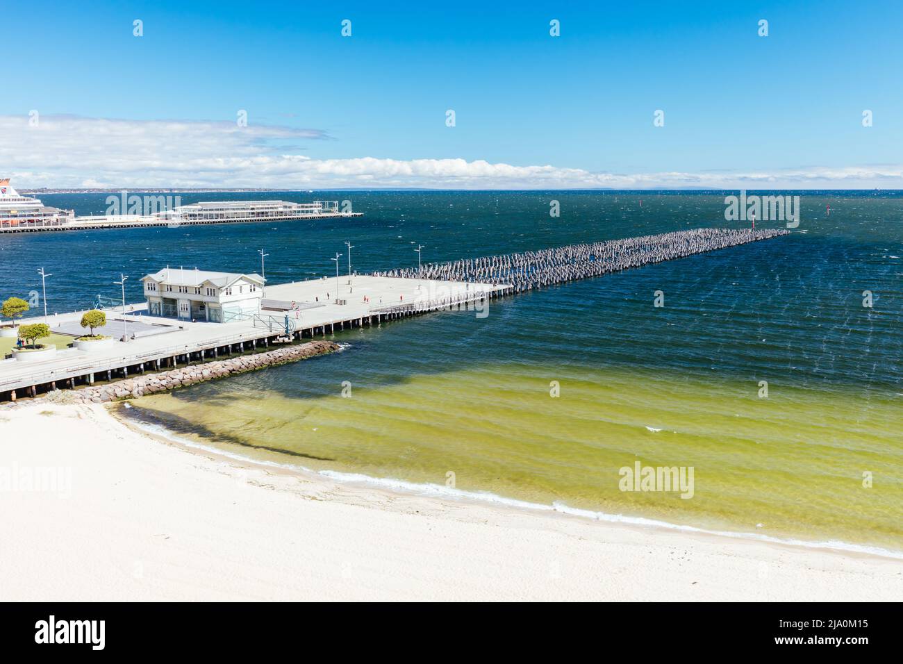 View over Port Phillip Bay in Melbourne Australia Stock Photo - Alamy