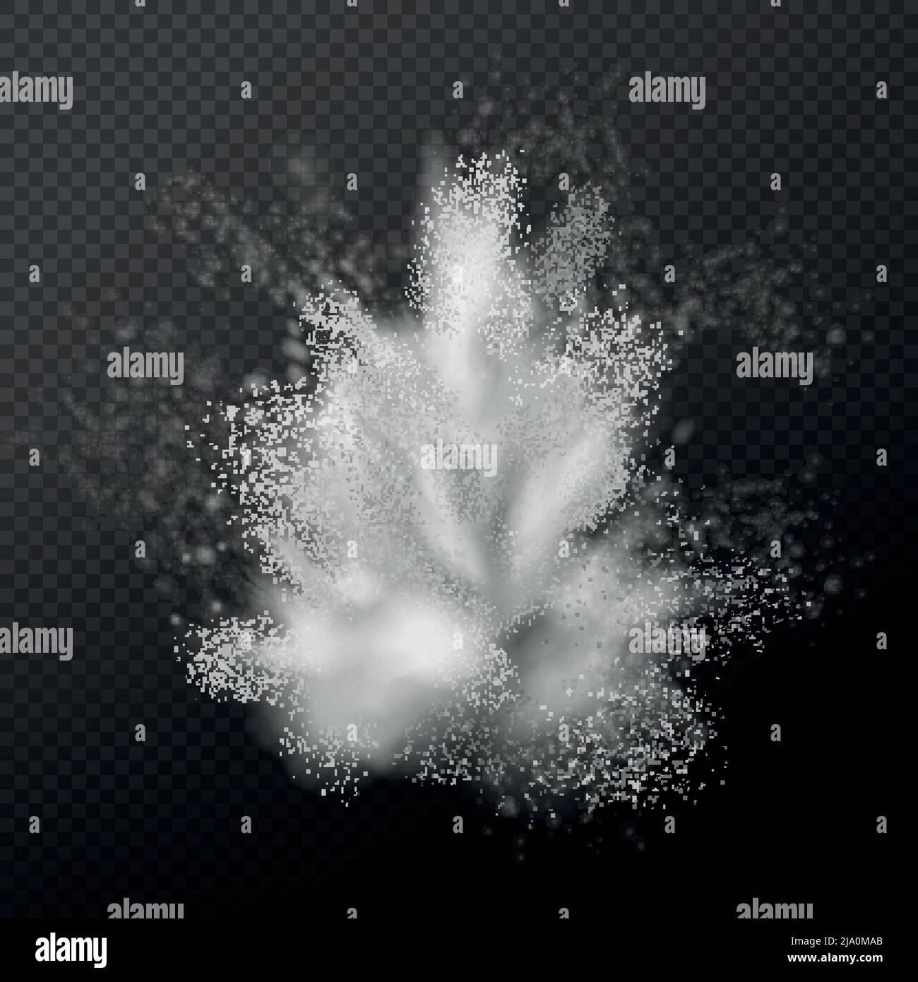 Explosion realistic composition with transparent background and ...