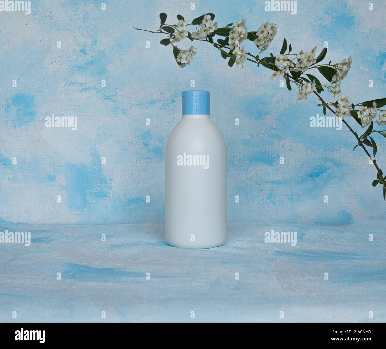 Bottle for cosmetic products without a label. Facial skin care concept ...