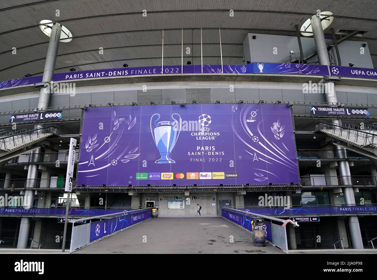 A general view of the Stade de France in Paris ahead of Saturday's UEFA ...