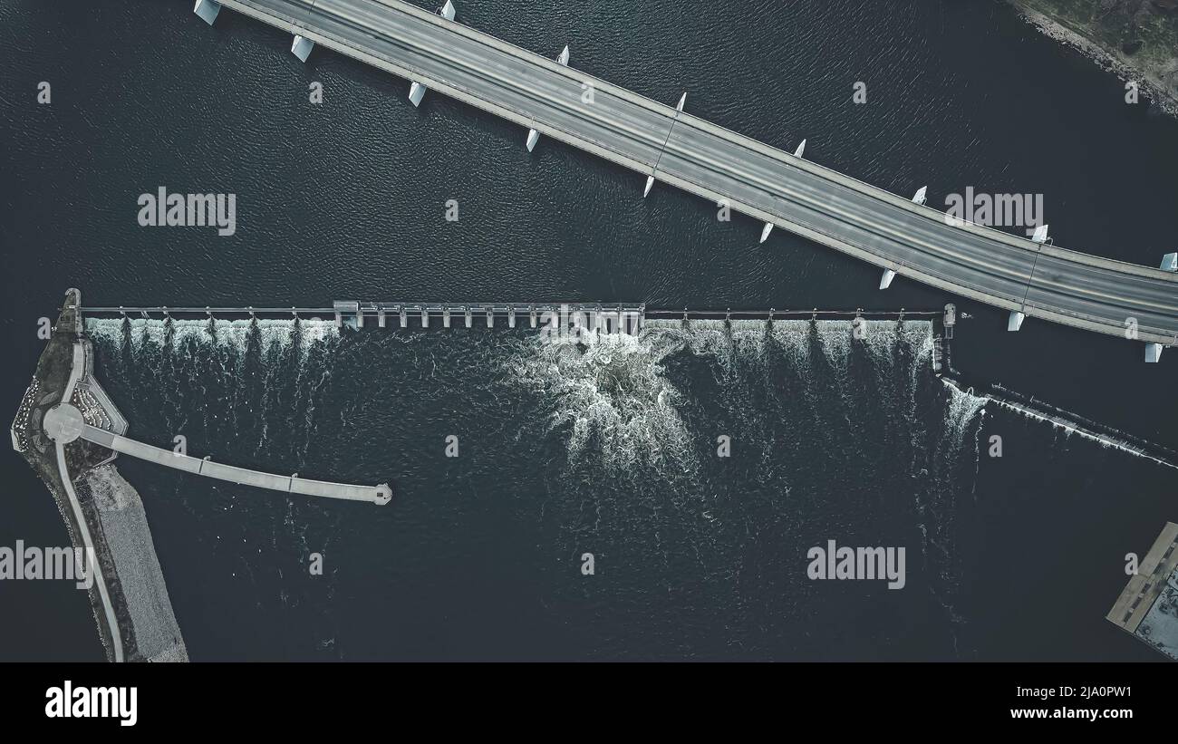 The snow and ice is gone and melted. The Fox River flows in the ...