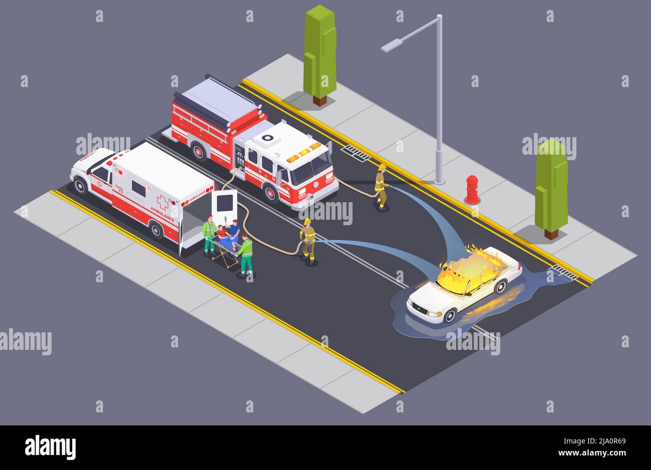 Ambulance emergency crew Stock Vector Images - Alamy