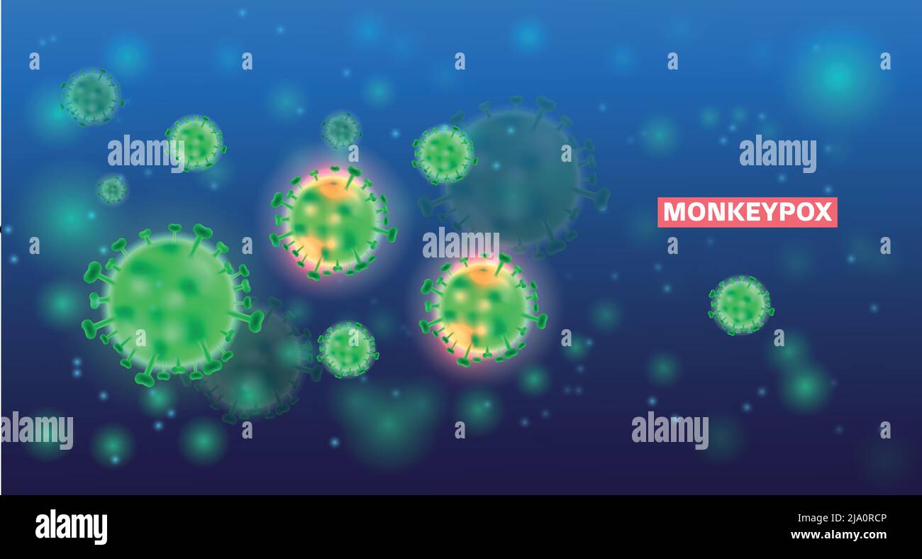Monkeypox virus background alert for disease spread Stock Vector Image ...