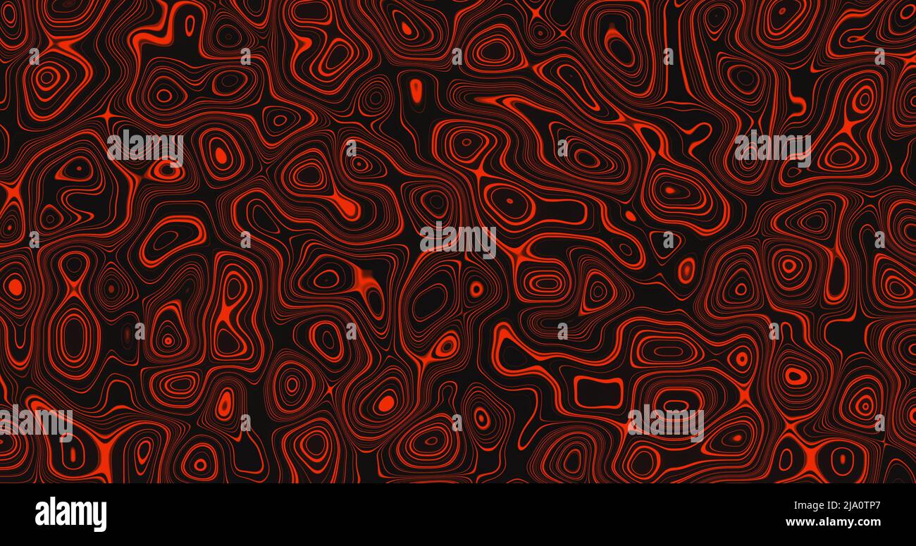 Image of multiple red glowing liquid shapes waving swirling and flowing ...