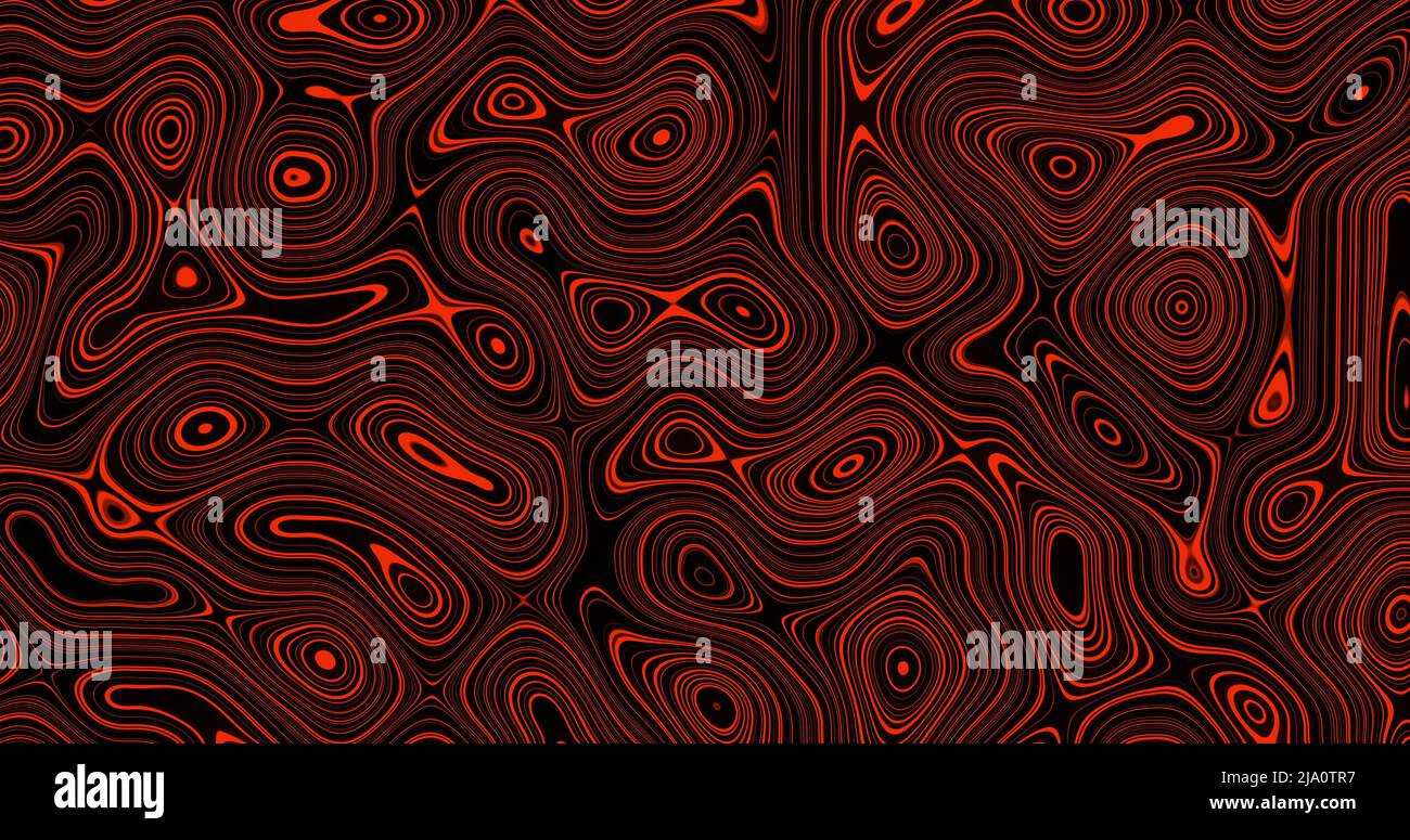 Image of multiple red glowing liquid shapes waving swirling and flowing ...