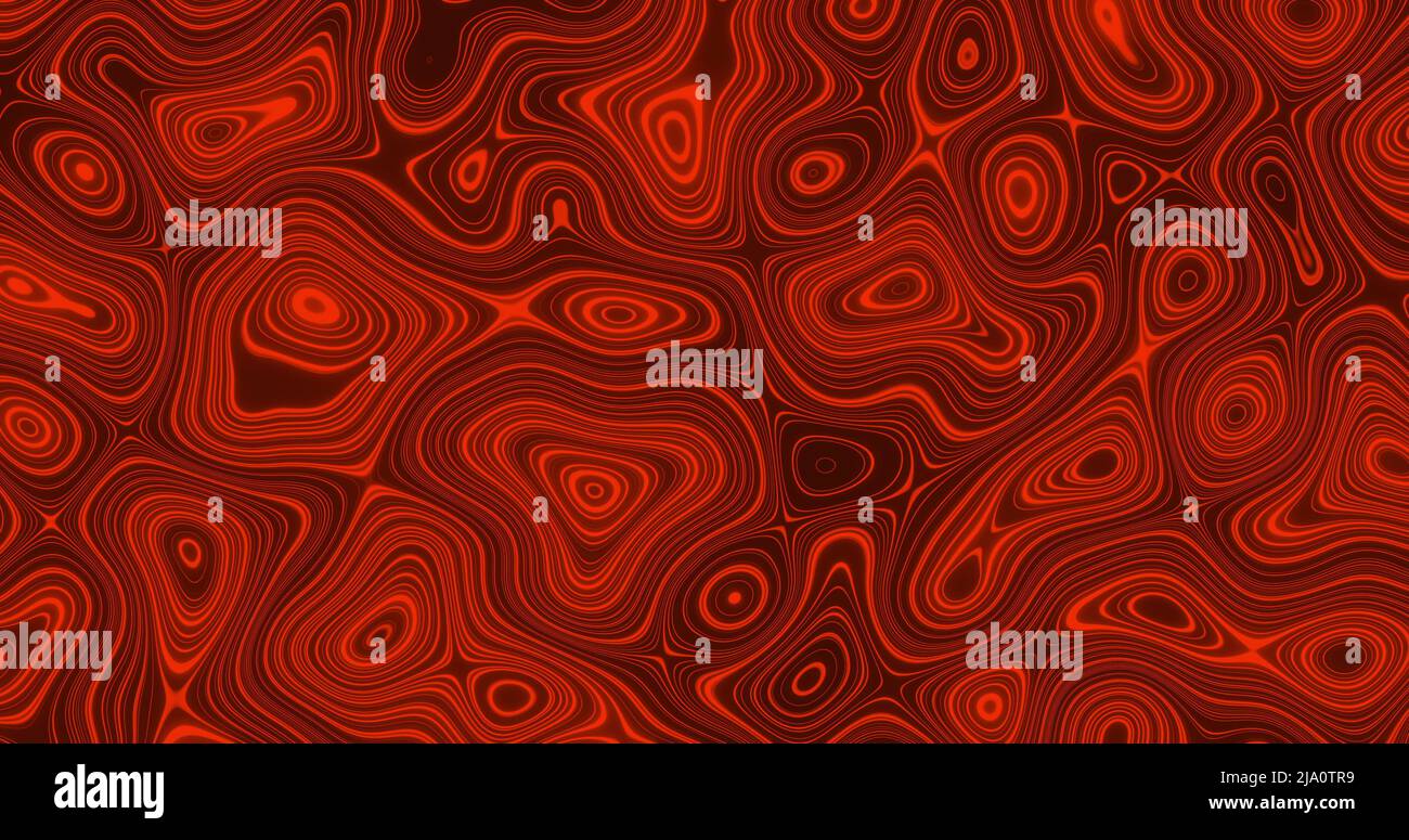 Image of multiple red glowing liquid shapes waving swirling and flowing ...