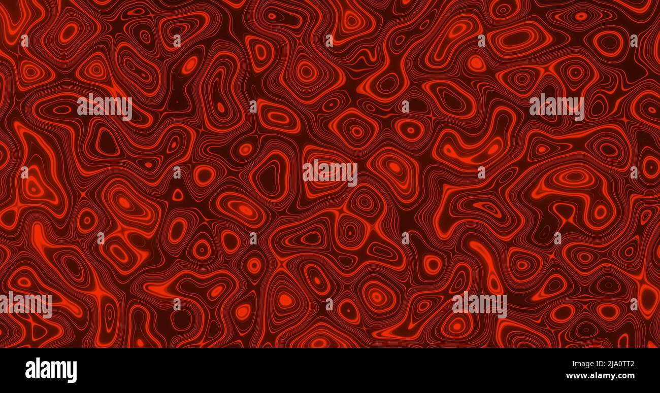 Image of multiple red glowing liquid shapes waving swirling and flowing ...